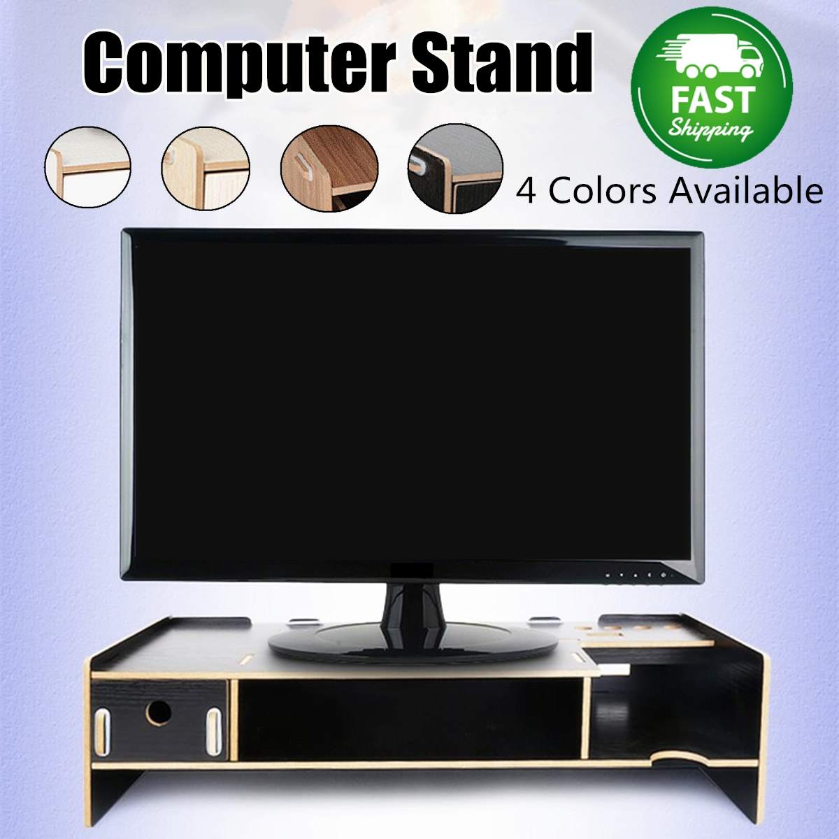 Wooden Multi-function Desktop Monitor Stand Comput... – Grandado