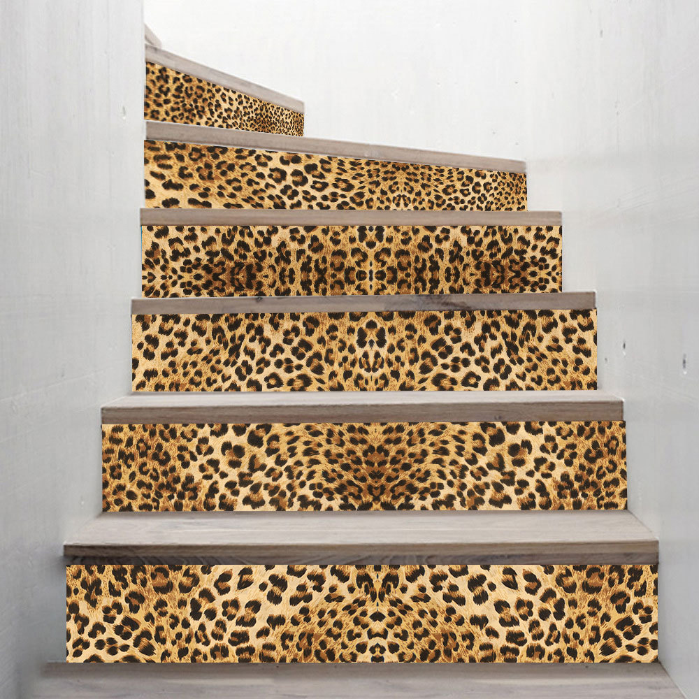 PVC Leopard Stair Stickers Waterproof Self-adhesiv... – Grandado
