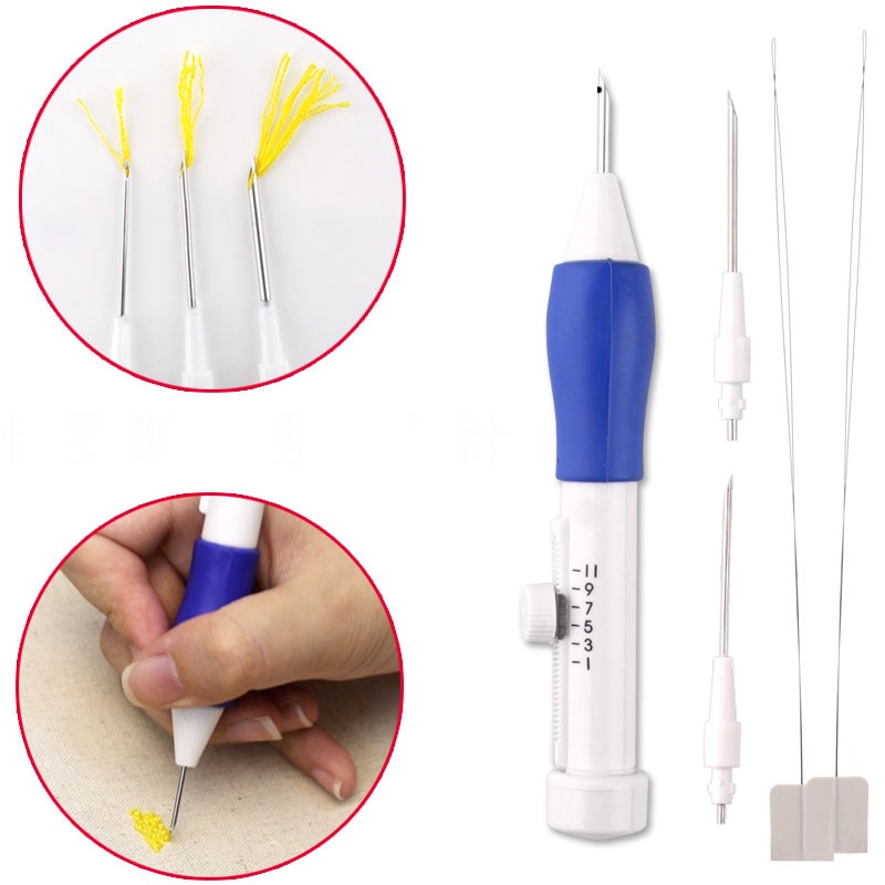 3 Needles 2 Threaders Craft Tool Punch Needle Set ... – Vicedeal