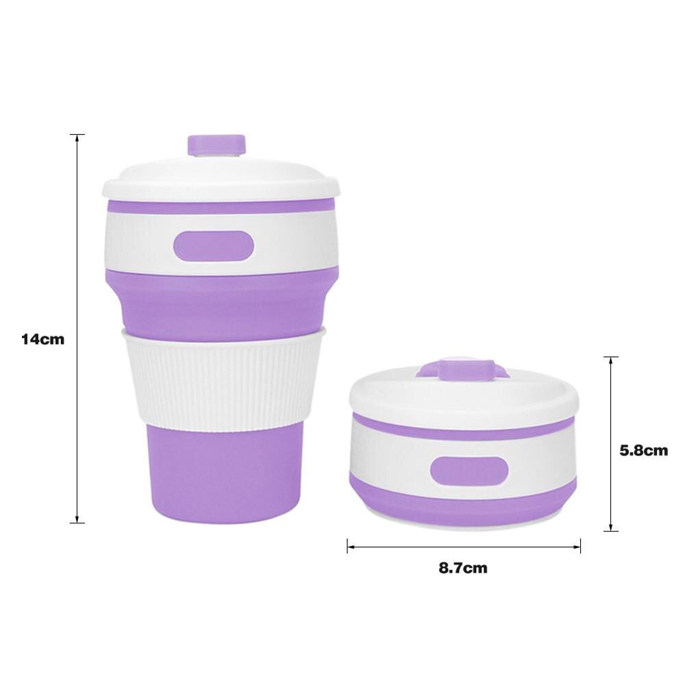 350ML Custom Silicone Folding Coffee Cup Foldable ... – Vicedeal