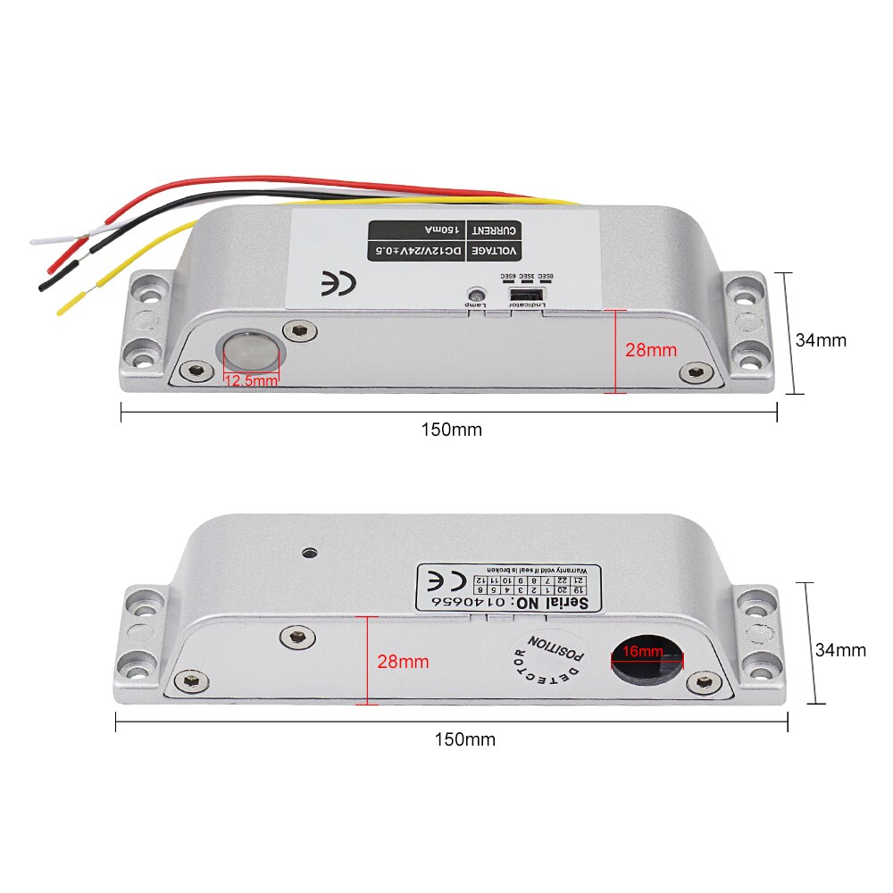NC Fail Safe DC12V Electric Bolt Lock Electronic M... – Grandado