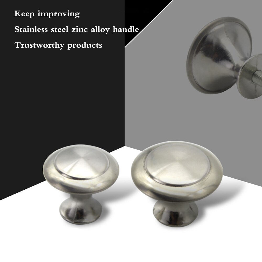 10Pcs Round Cabinet Knobs Stainless Steel Drawer K... – Grandado