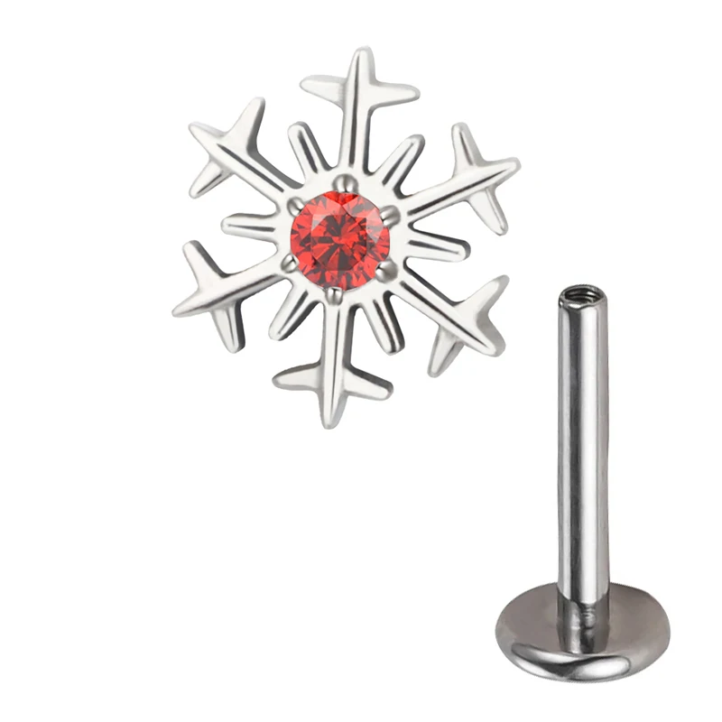 ASTM F136 Titanium OOR PIERC Sneeuwvlok vorm Met C... – Vicedeal