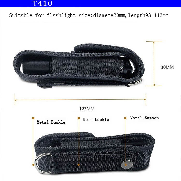 Every Size Flashlight Pouch Holster Case Nylon Adh... – Grandado