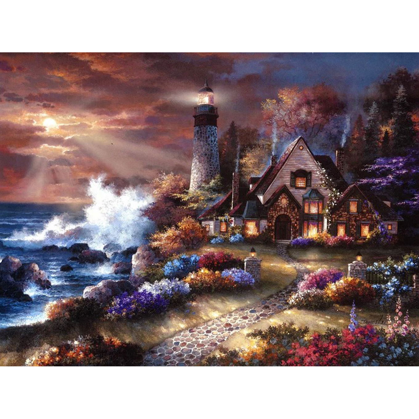 GLymg Diy Diamond Painting Cross Stitch House Seas... – Grandado