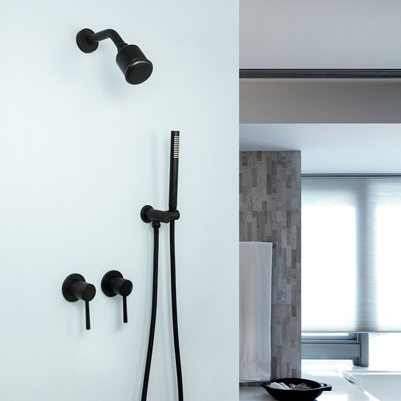 Matte Black En Koude Douche Systeem Sets 2 Functie... – Vicedeal