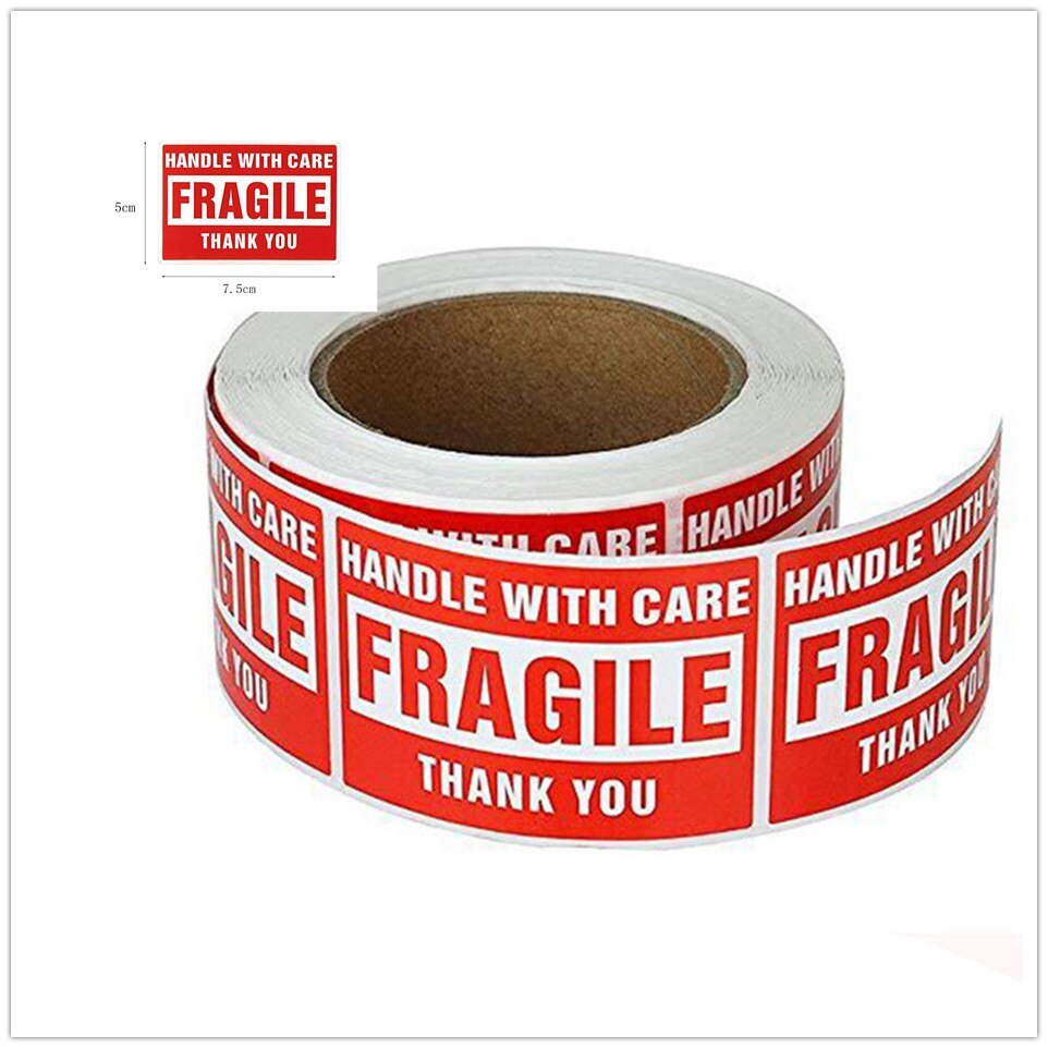 500pcs/roll Red Warning Sticker Do Not Bend Packag... – Grandado