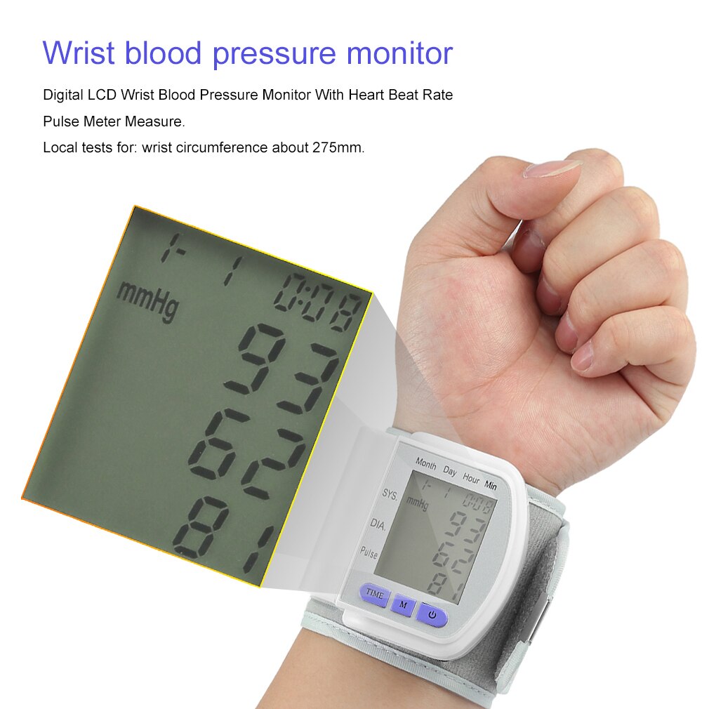 Digital LCD Automatic Wrist Measurement Pulse Moni... – Vicedeal