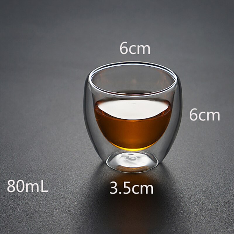 Hittebestendig Glas Water Cup Dubbele Laag Met Dek... – Vicedeal