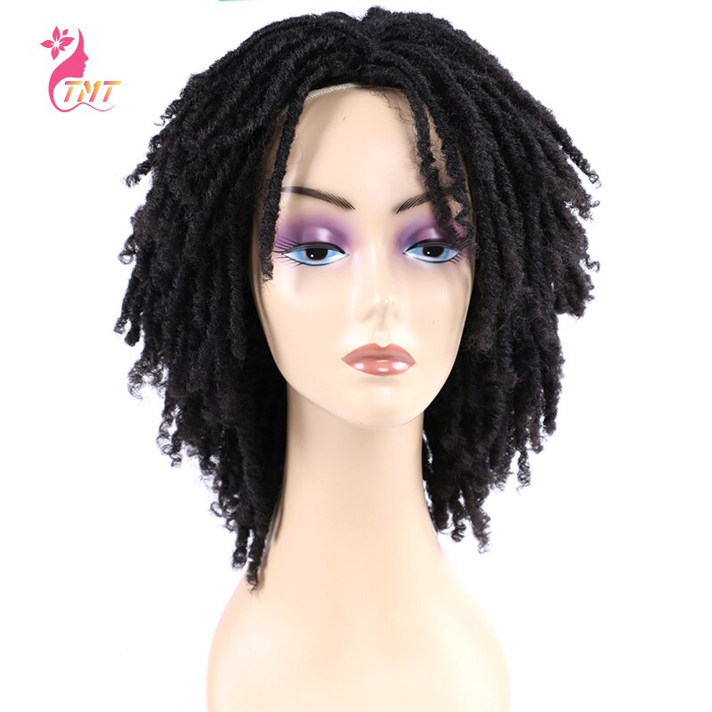 Krullend Dreadlock Pruik Korte Twist Synthetisch G... – Grandado Krullend Dreadlock Pruik Korte Twist Synthetisch G... – Grandado