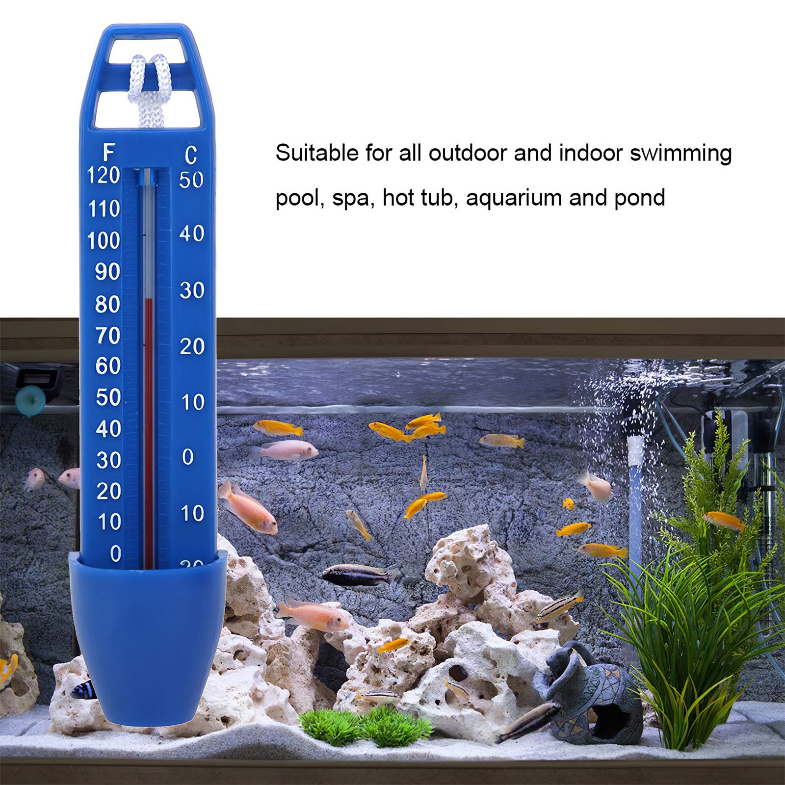 Praktische Zwembad Drijvende Thermometer Multi-Fun... – Vicedeal
