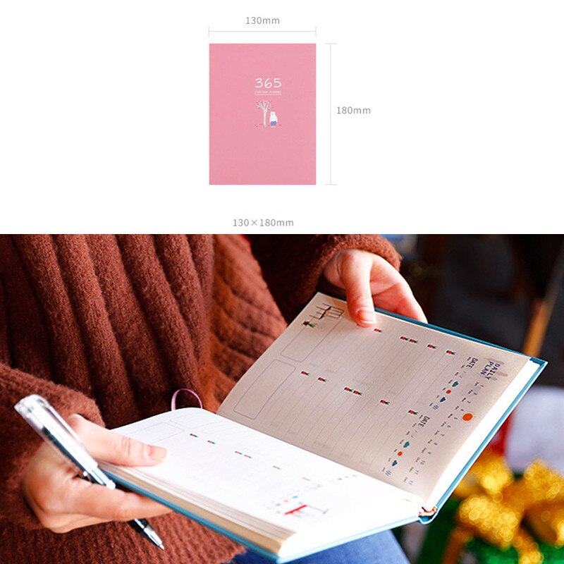 365 Planner Agenda Notebook Colorful Inner Page Il... – Grandado