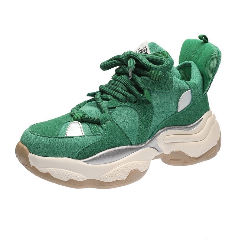 Fujin kvinder sneakers snøre platform sko tyk bund... – Grandado