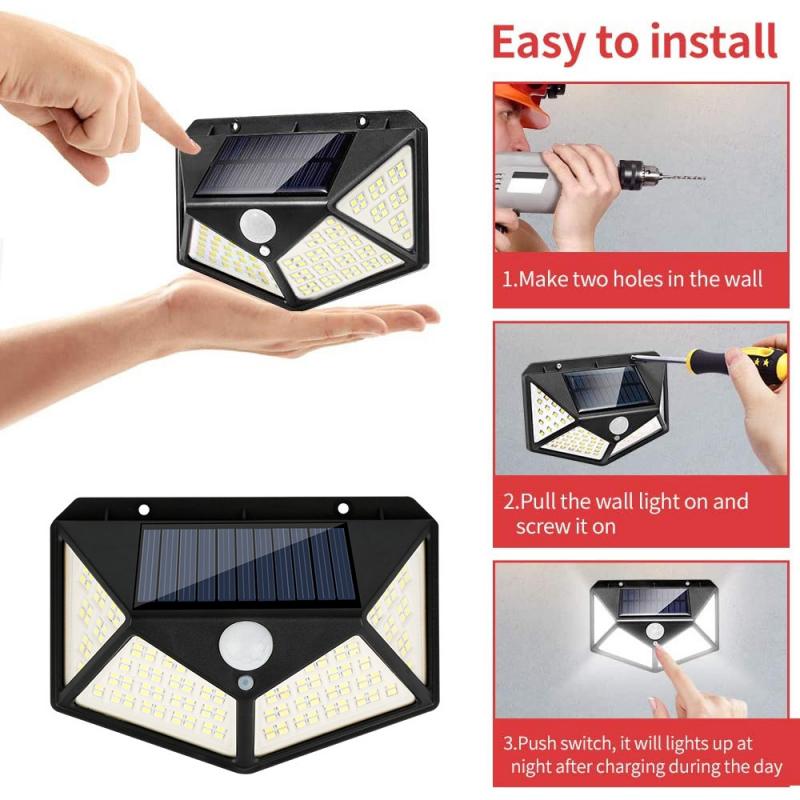 Solar Wall Lamp Human Induction Light Four-sided I... – Vicedeal