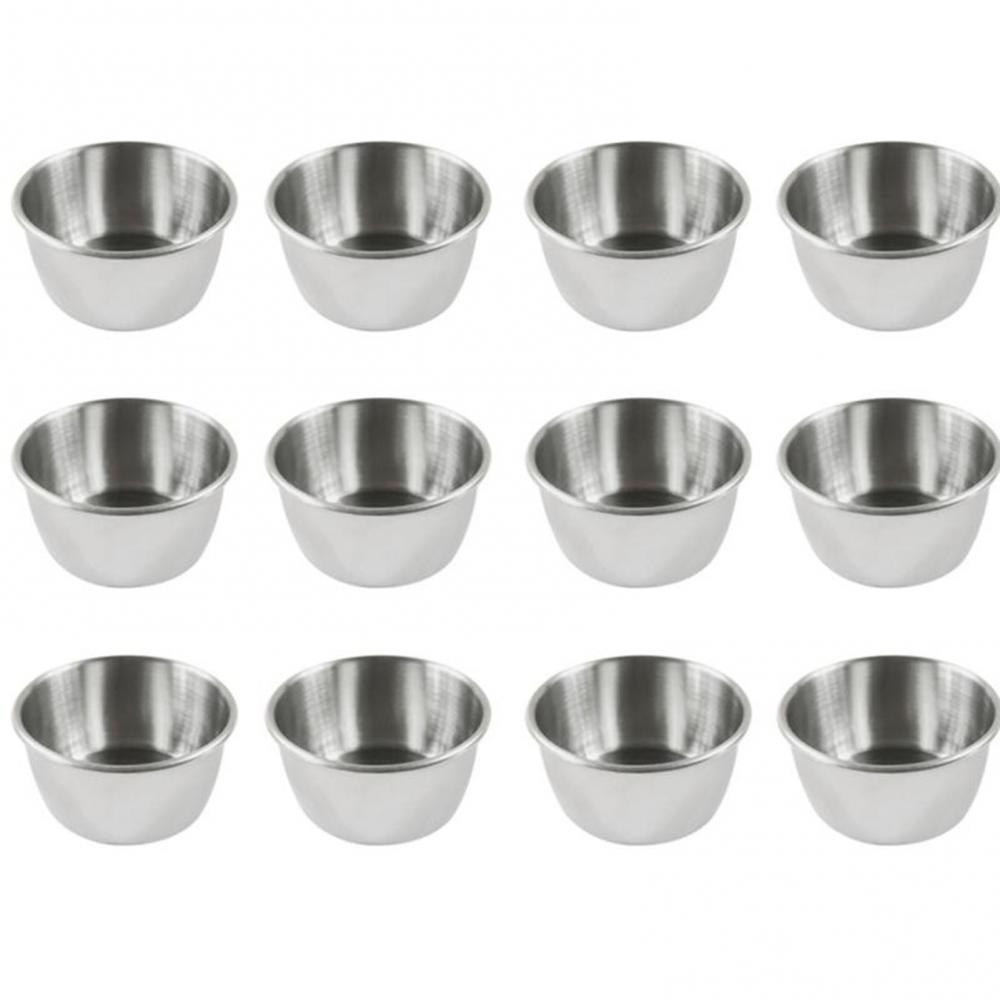 Container 12Pcs Stainless Steel Condiment Saucer D... – Grandado