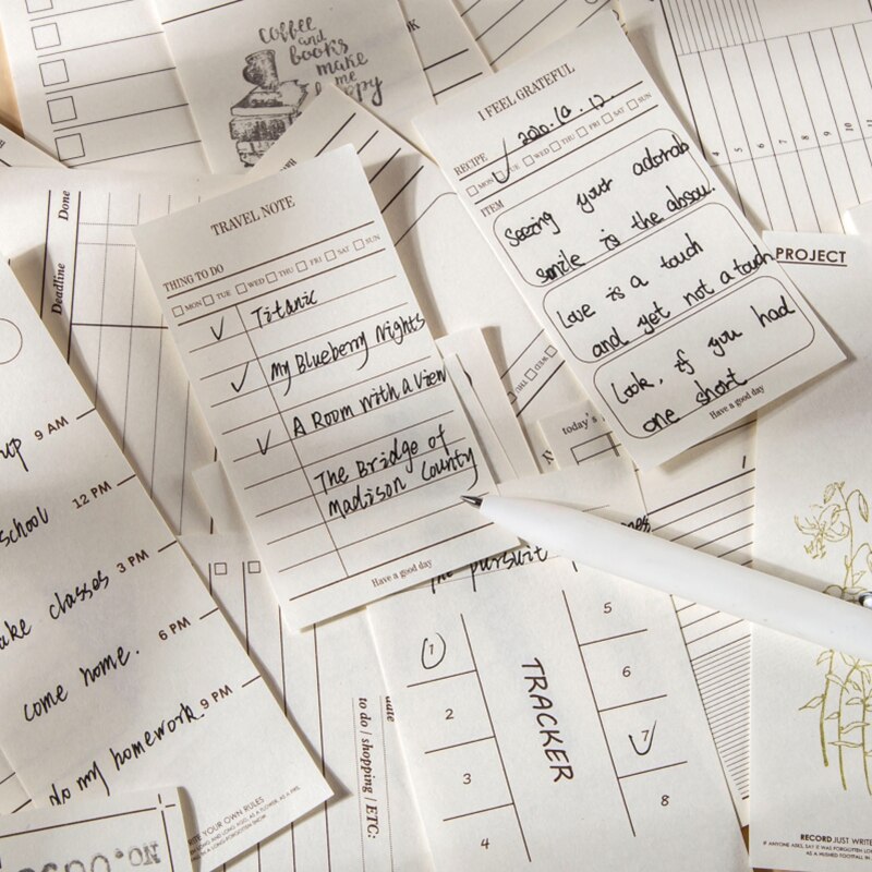 30Pcs/Lot Travel Record Daily Plan Material Paper ... – Grandado