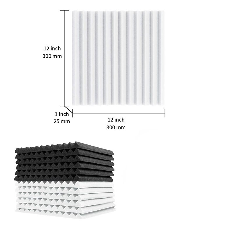 12 Pcs Acoustic Foam Board,Sound Insulation Sound ... – Vicedeal