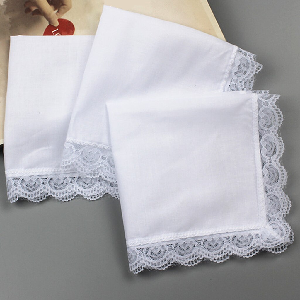 5pcs 100% Cotton White Handkerchiefs Pocket Square... – Grandado