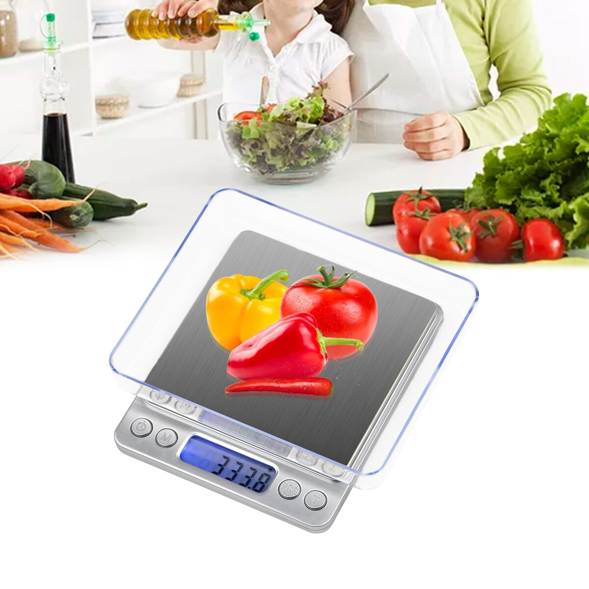 Voedsel Schaal 500G/1Kg/2Kg/3Kg Keukenweegschaal B... – Vicedeal