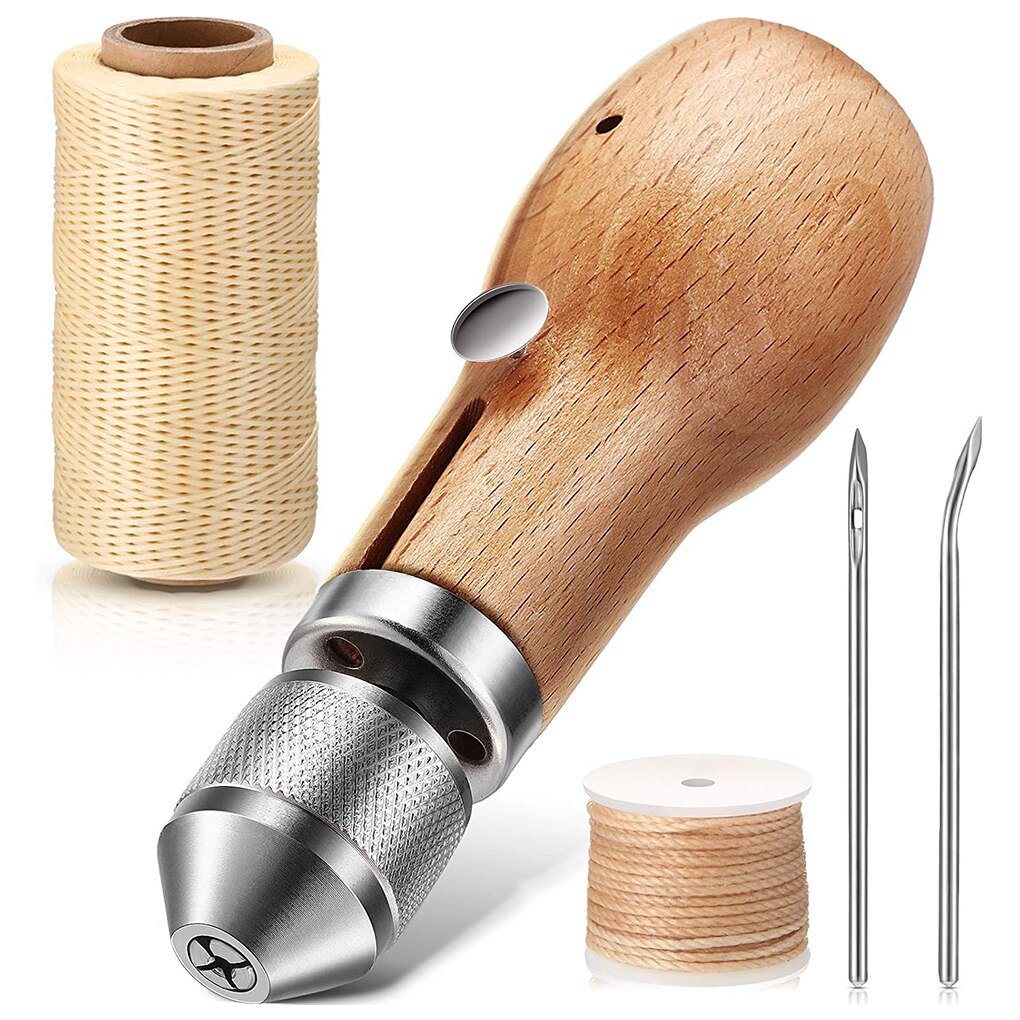 5 Pcs Leather Sewing Kit Needle and Waxed Thread L... – Grandado