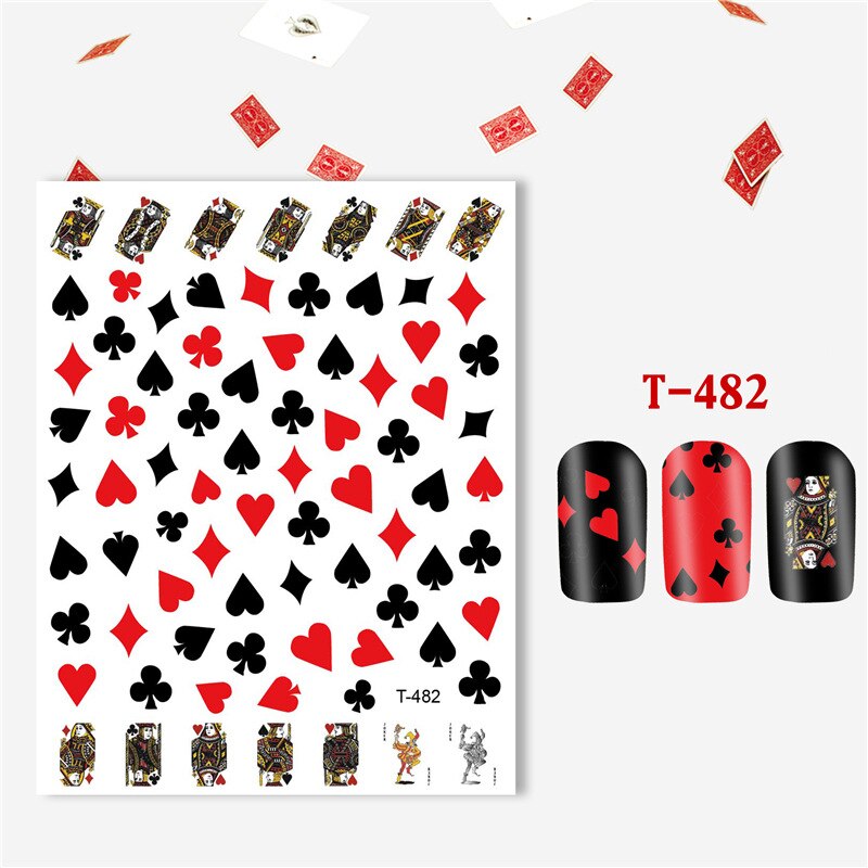 1 Sheet Poker Adhesive Sticker Decals Playing Card... – Vicedeal