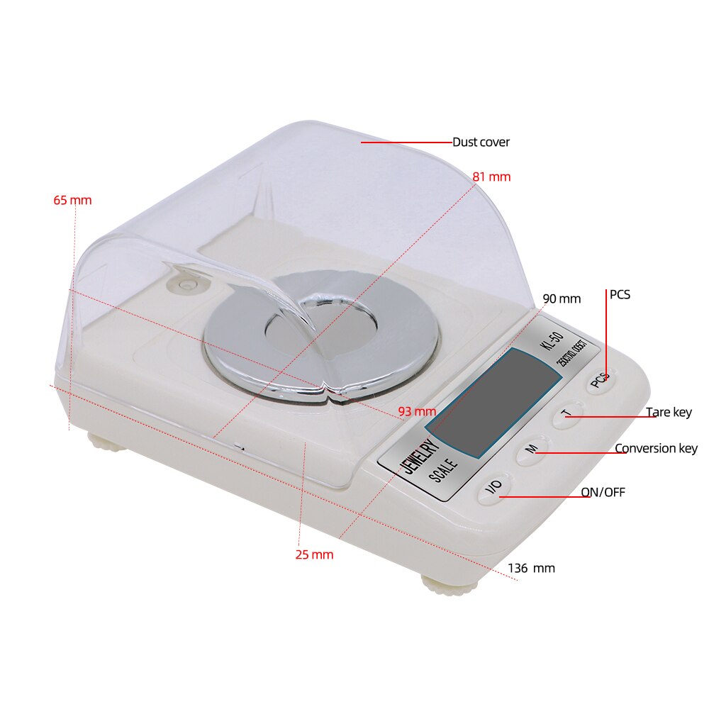 50g x 0.001g Digital Jewelry Scale Pocket Diamond ... – Grandado