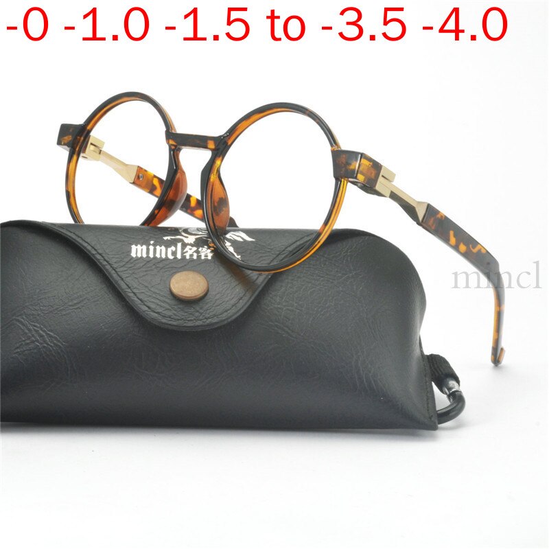Computer Anti-blue Myopia Glasses Women Round Meta... – Grandado