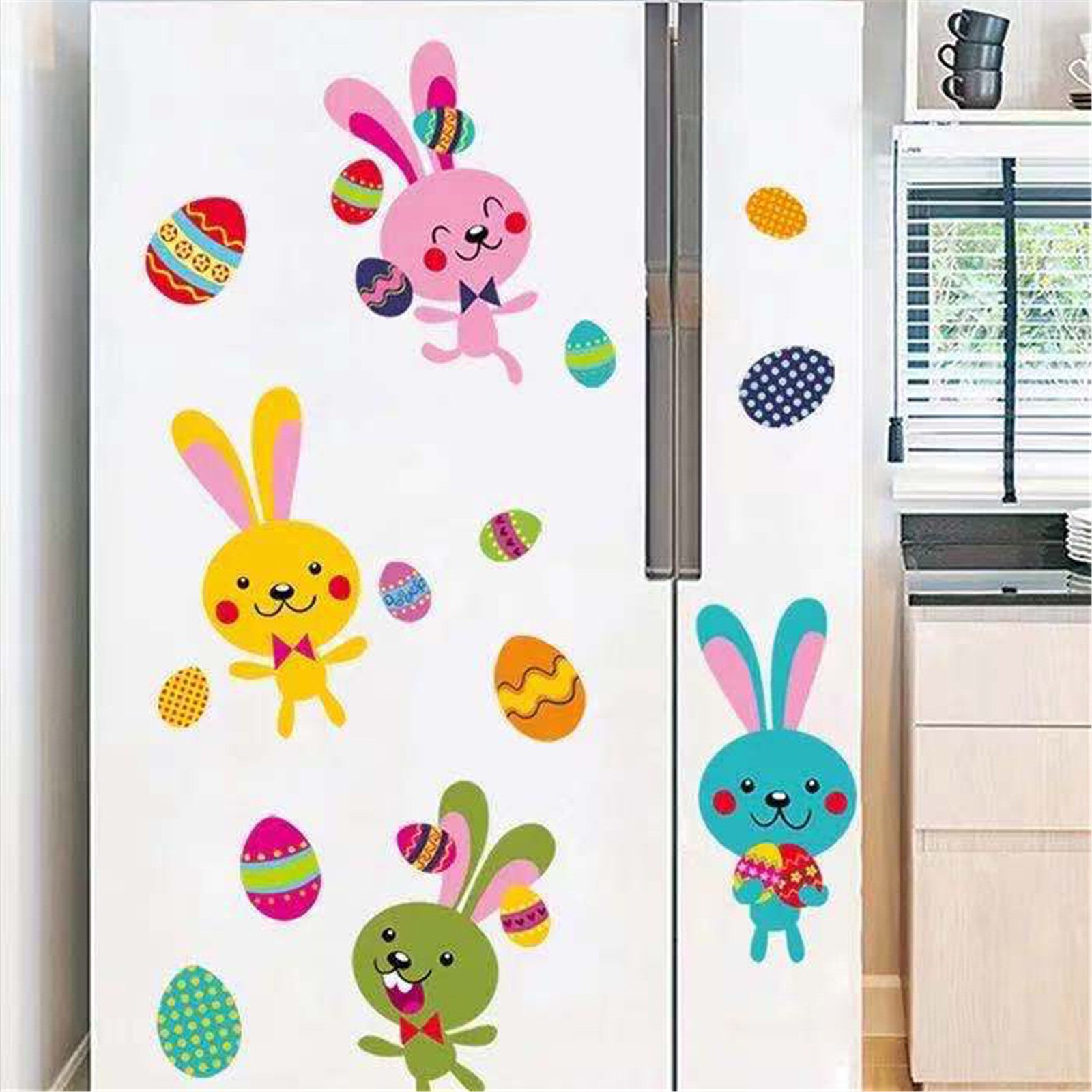4Pcs Wall stickers Easter Colored Eggs Refrigerato... – Vicedeal