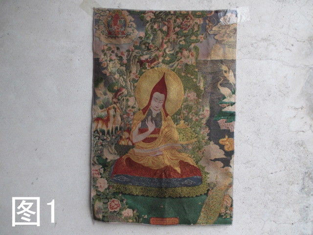 Tibet, silk embroidery thangka guanyin bodhisattva... – Grandado