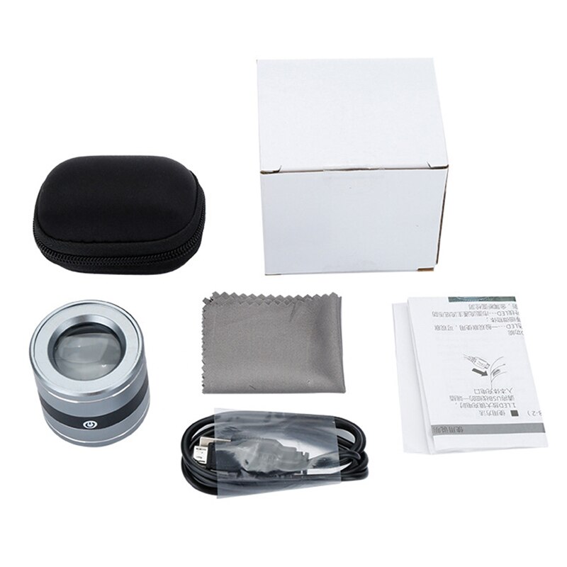 10X Full Metal HD Magnifying Glass USB Charging Le... – Vicedeal