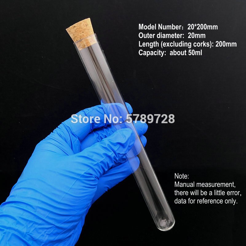 10pcs 20x200mm Glass round bottom test tube with c... – Vicedeal