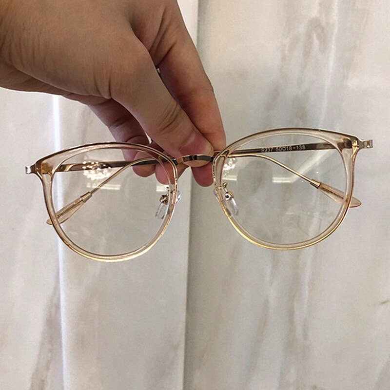 Retro Anti Blue Ray Computer Glasses Women Metal R... – Grandado