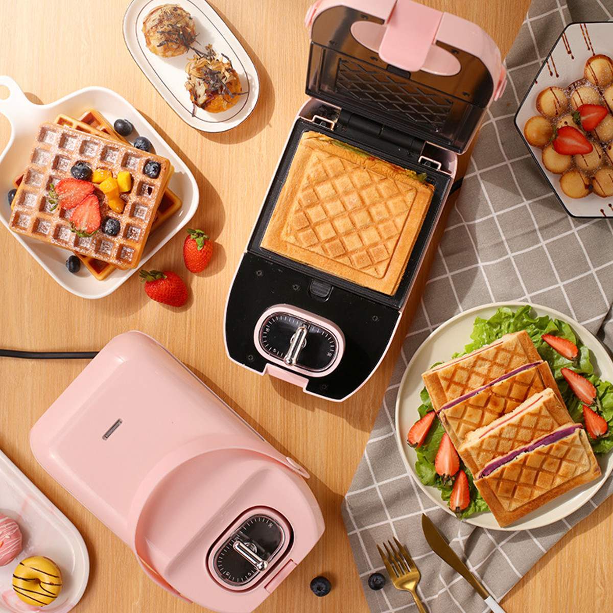 2 IN 1 Multifunction Electric Waffles Sandwich Mak... – Grandado