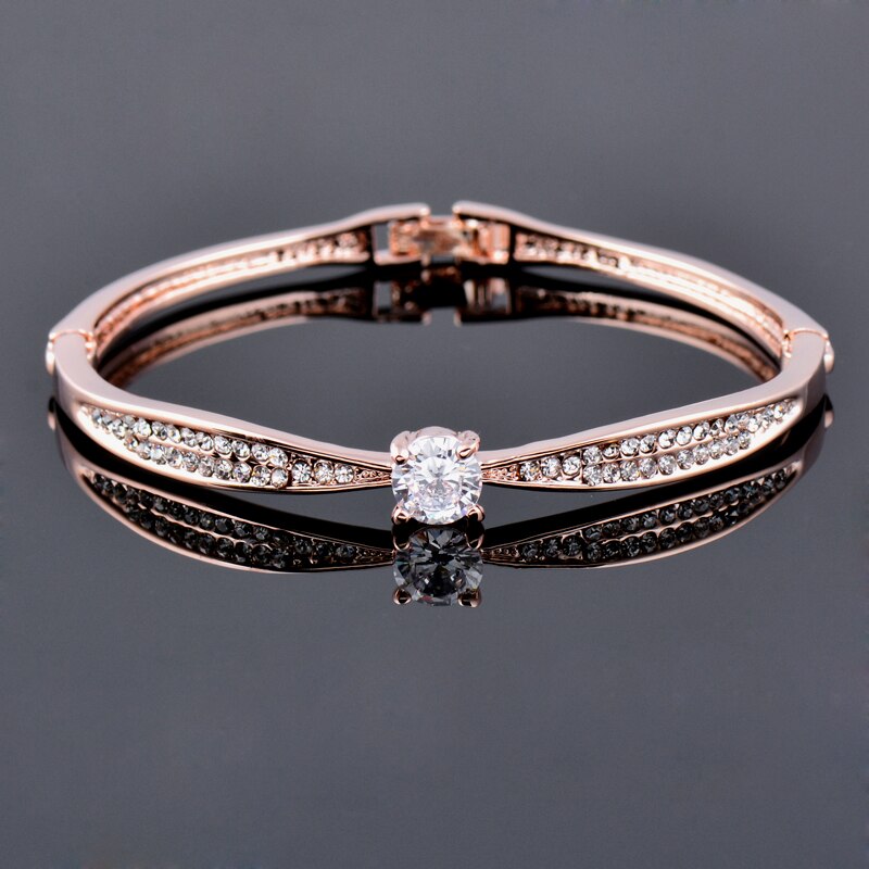 Sinleery Dazzling Ronde Zirconia Armbanden Voor Vr... – Grandado