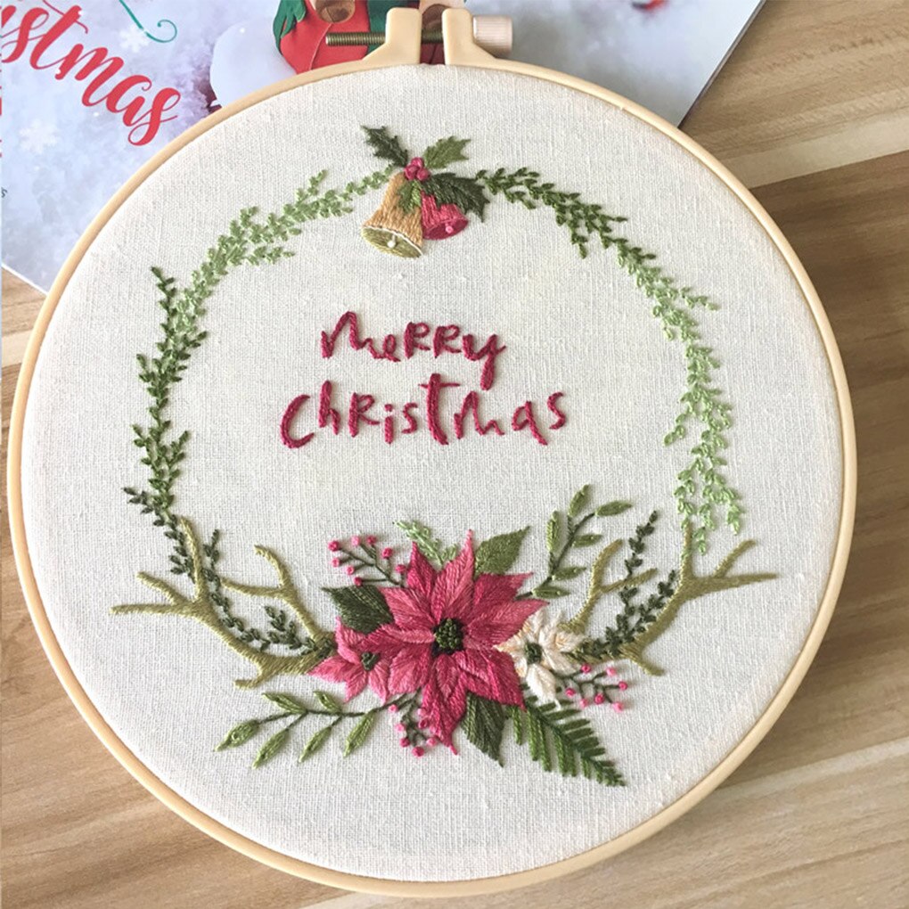 Christmas Embroidery Stitch Starter Kit DIY Handma... – Grandado