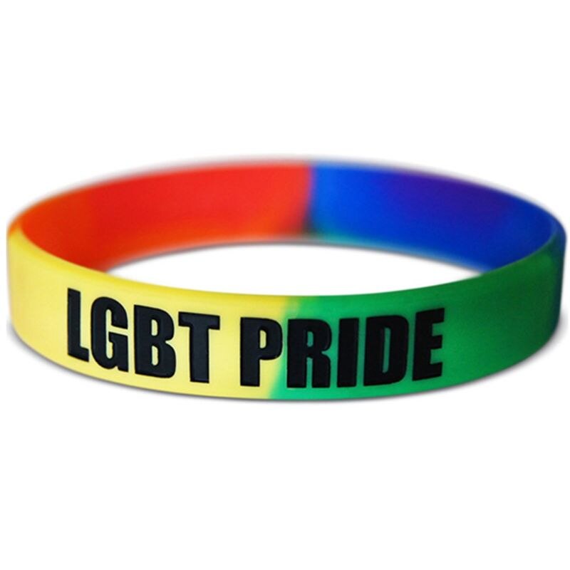 18 soorten Unisex LGBT Rainbow Letters Sport Polsb... – Vicedeal