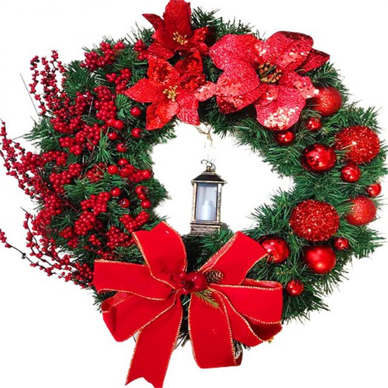 25/38/43Cm Elegante Rode Kerst Krans Champagne Ker... – Vicedeal