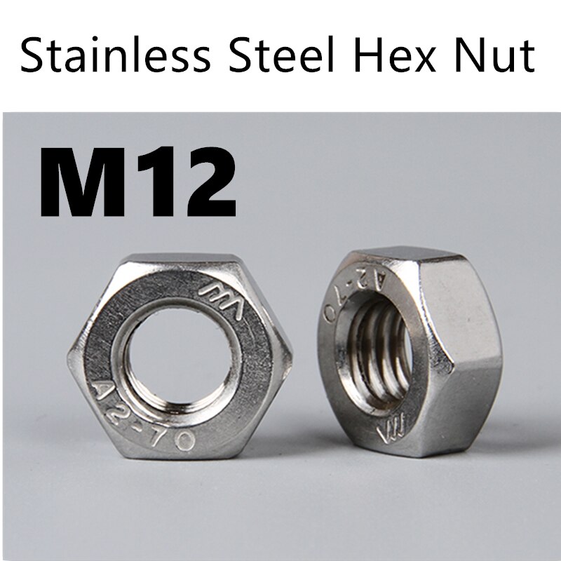 5 stks/partij Draad Metrisch DIN934 M12 304 Roestv... – Vicedeal