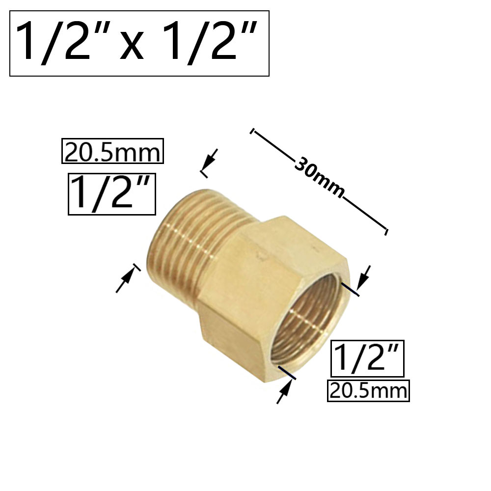 Brass 1/4" 1/2'' 3/4'' 3/8" 1" Male Female Referin... – Vicedeal