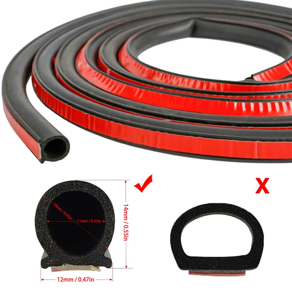 4m Car D-Shaped Seal Strip Decoration Rubber Seali... – Vicedeal
