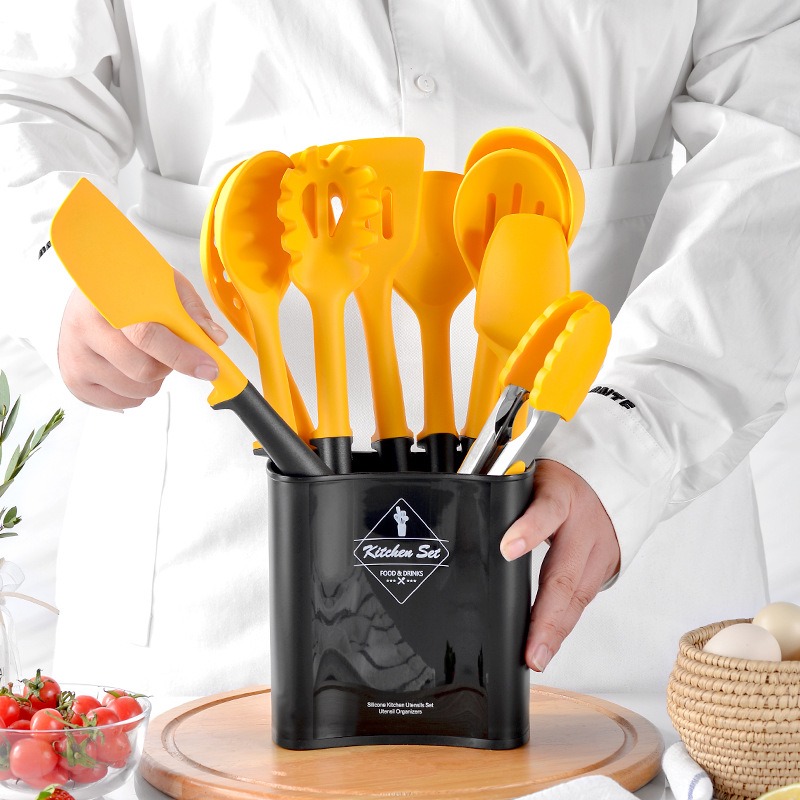 10PCS Food Grade Yellow Cooking Utensils Set Heat ... – Grandado