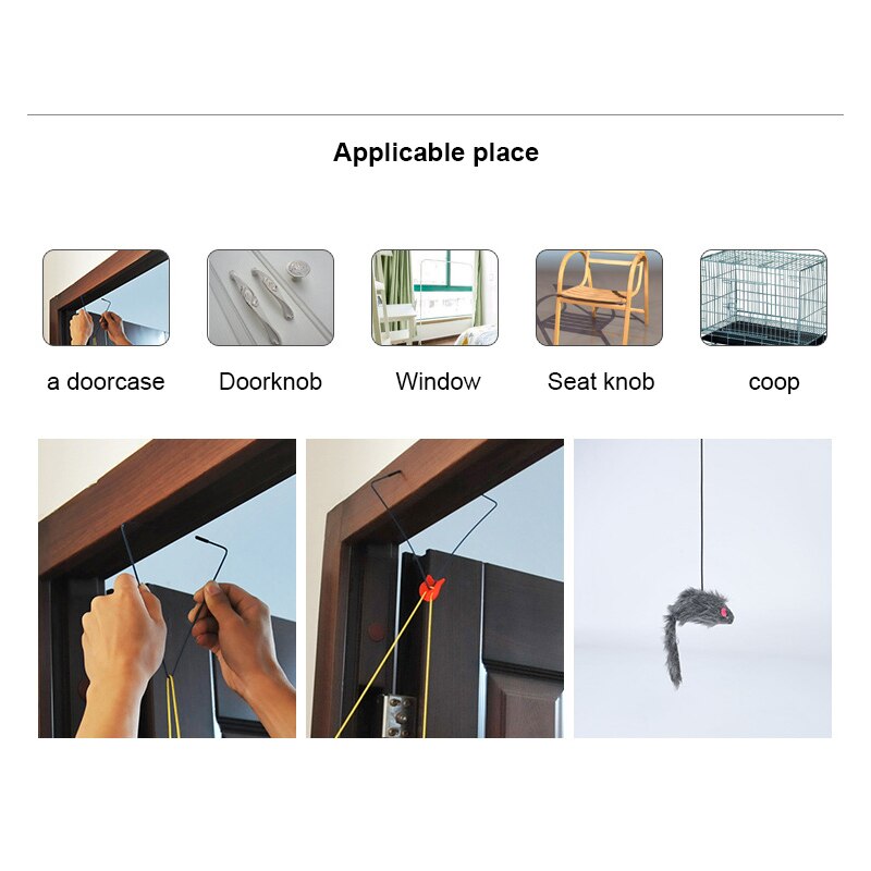 Kat Speelgoed Zelf Hey Opknoping Deur Intrekbare C... – Grandado