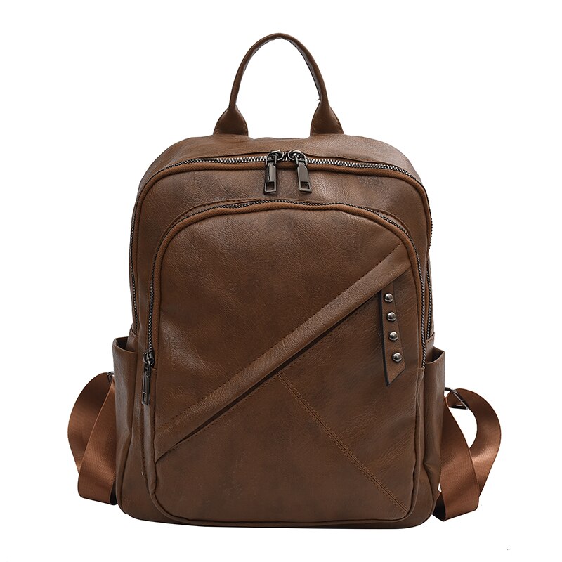 Soft leather Backpack Female Rucksack Water proof ... – Grandado