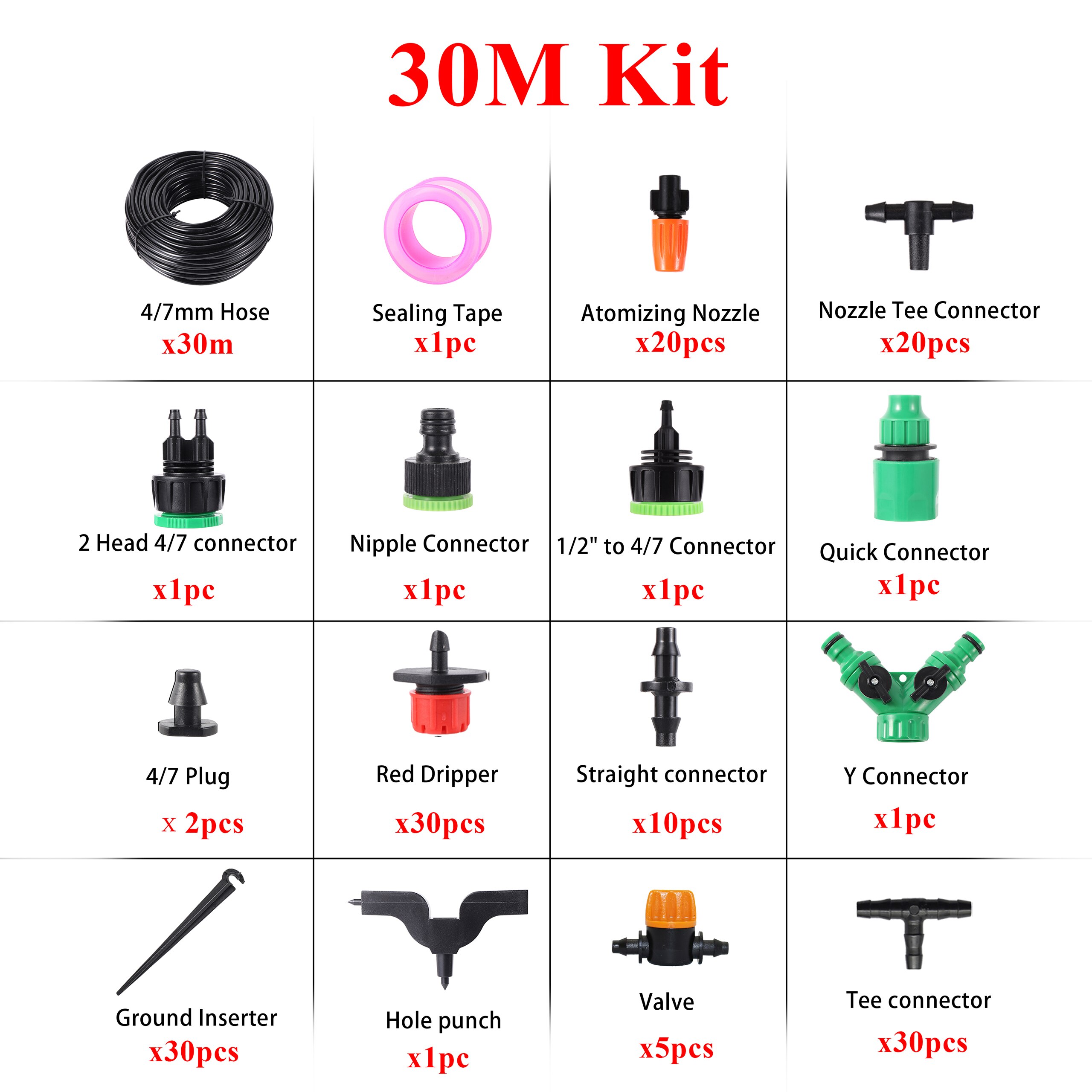 10/15/20/25/30M Diy Watering Kit Misting Spuit Dri... – Grandado