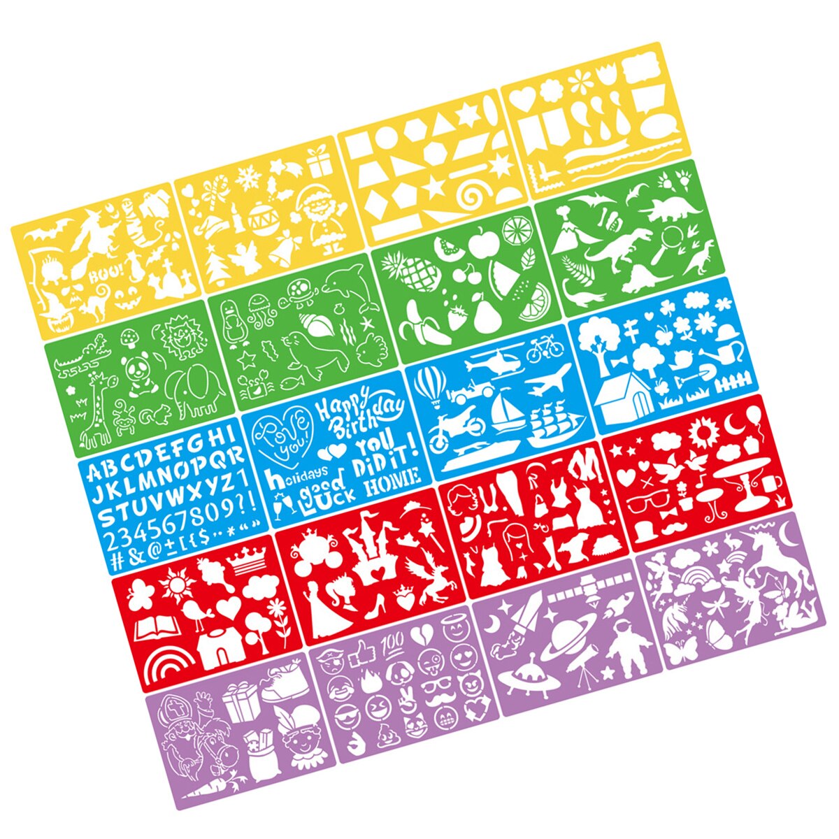 20pcs Drawing Stencil Set Plastic Art Drawing Temp... – Vicedeal