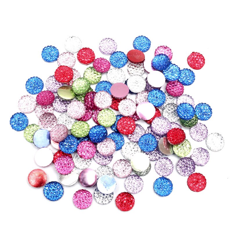 300Pcs Mixed Round Resin Decoration Craft Flatback... – Grandado