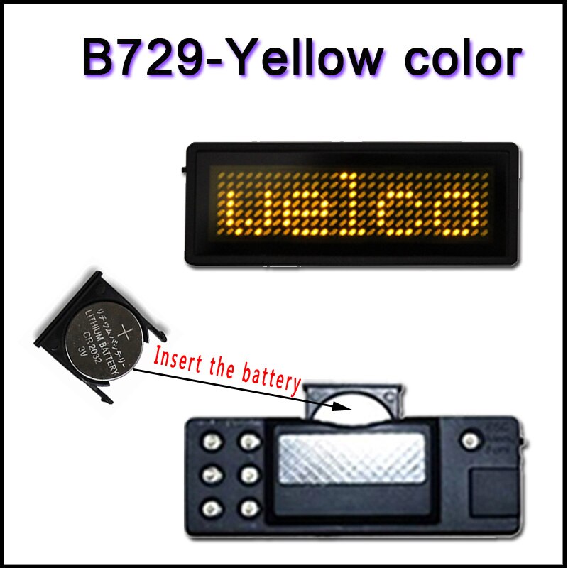 7x29pixel yellor color LED name badge Name card LE... – Vicedeal
