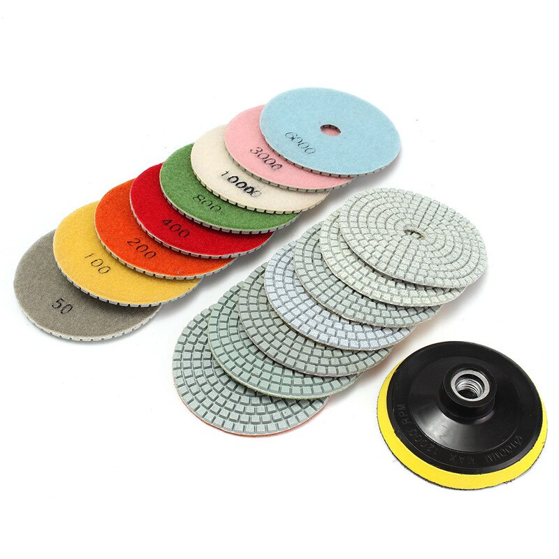 16Pcs Diamant Polijsten Kit 4 Inch M14 Polijsten W... – Vicedeal