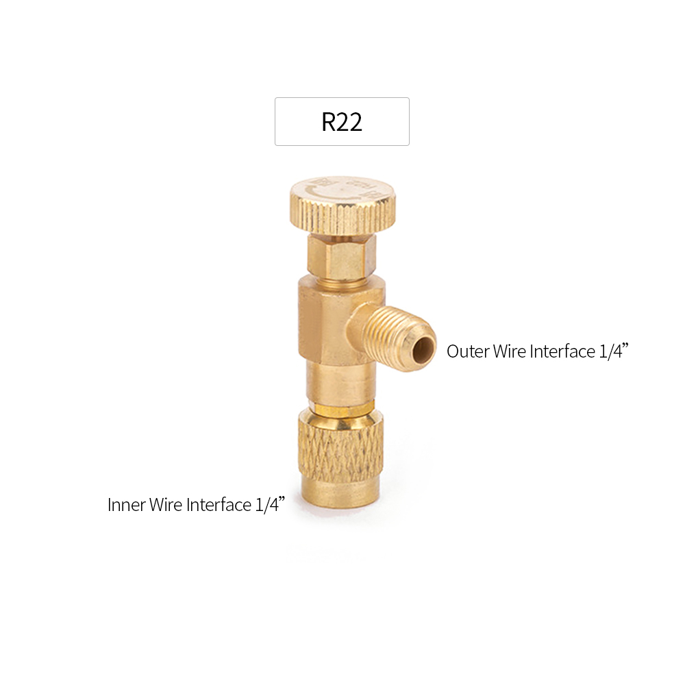 R22 Refrigerant Charging Valve 1/4"- 1/4" Copper F... – Vicedeal