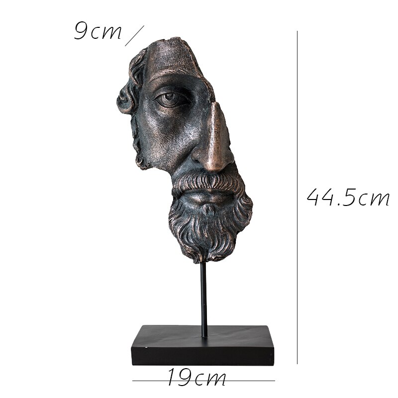 Hars Half Gezicht Standbeeld Abstracte Beeldjes Fr... – Grandado